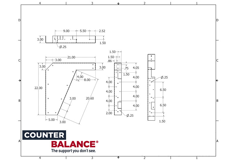 CounterBalanceÃ‚Â® ADA Vanity Bracket