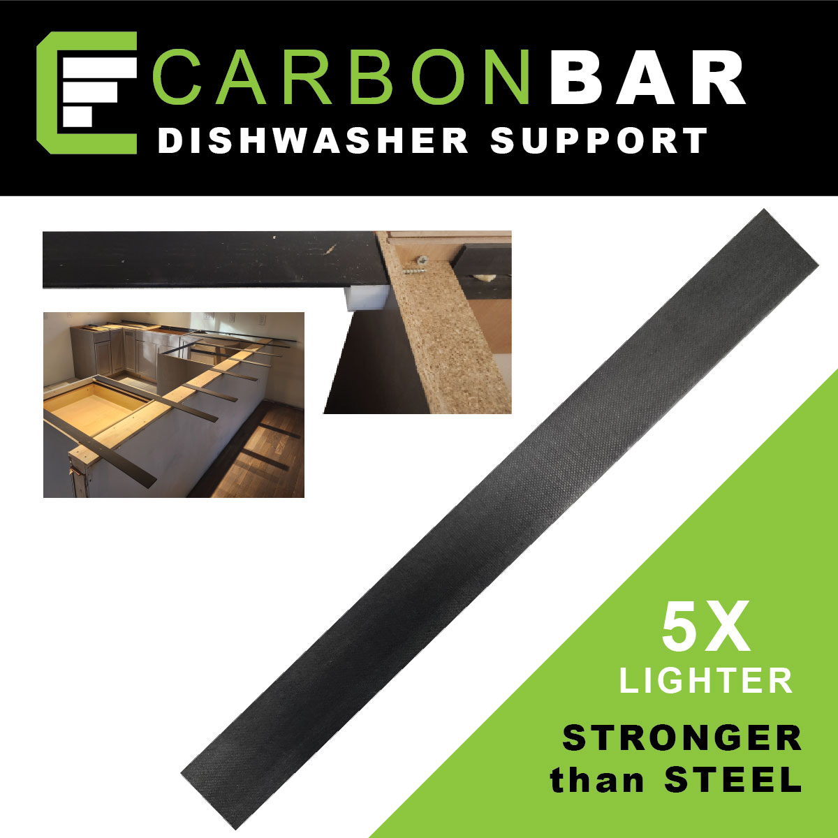 Carbonbar Dishwasher Support 26.5" Bar (Single)