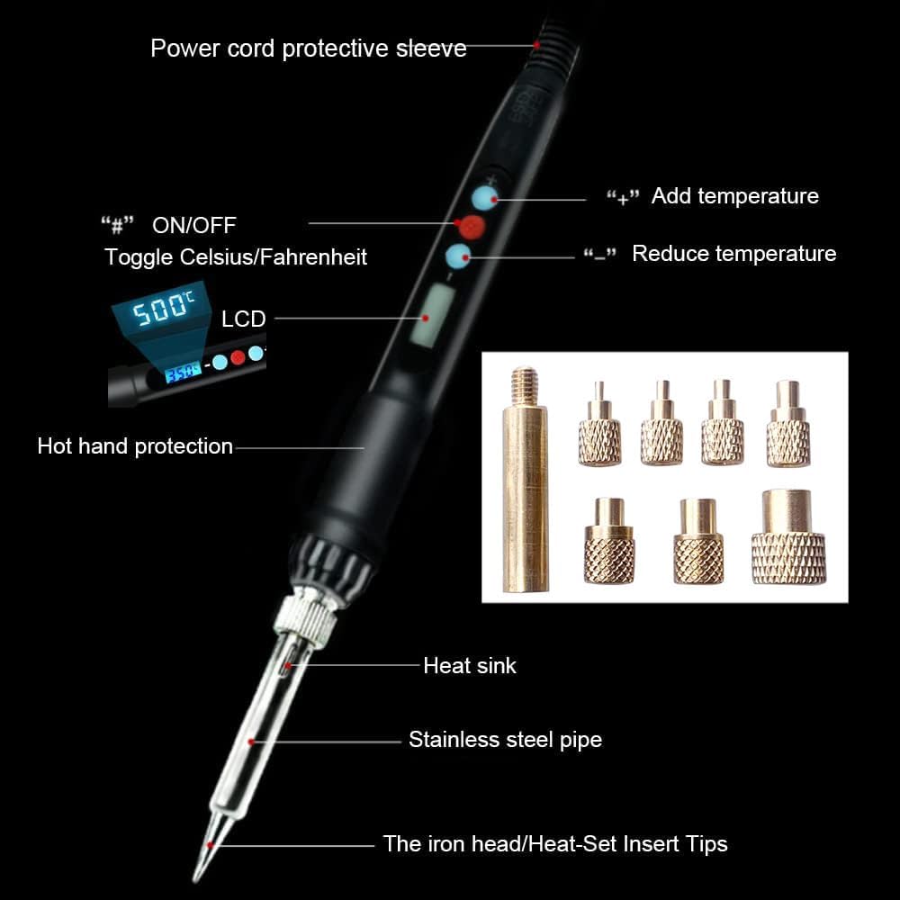 Chem-Set Heat Set Insert Tool w/ Tips | Chemical Concepts
