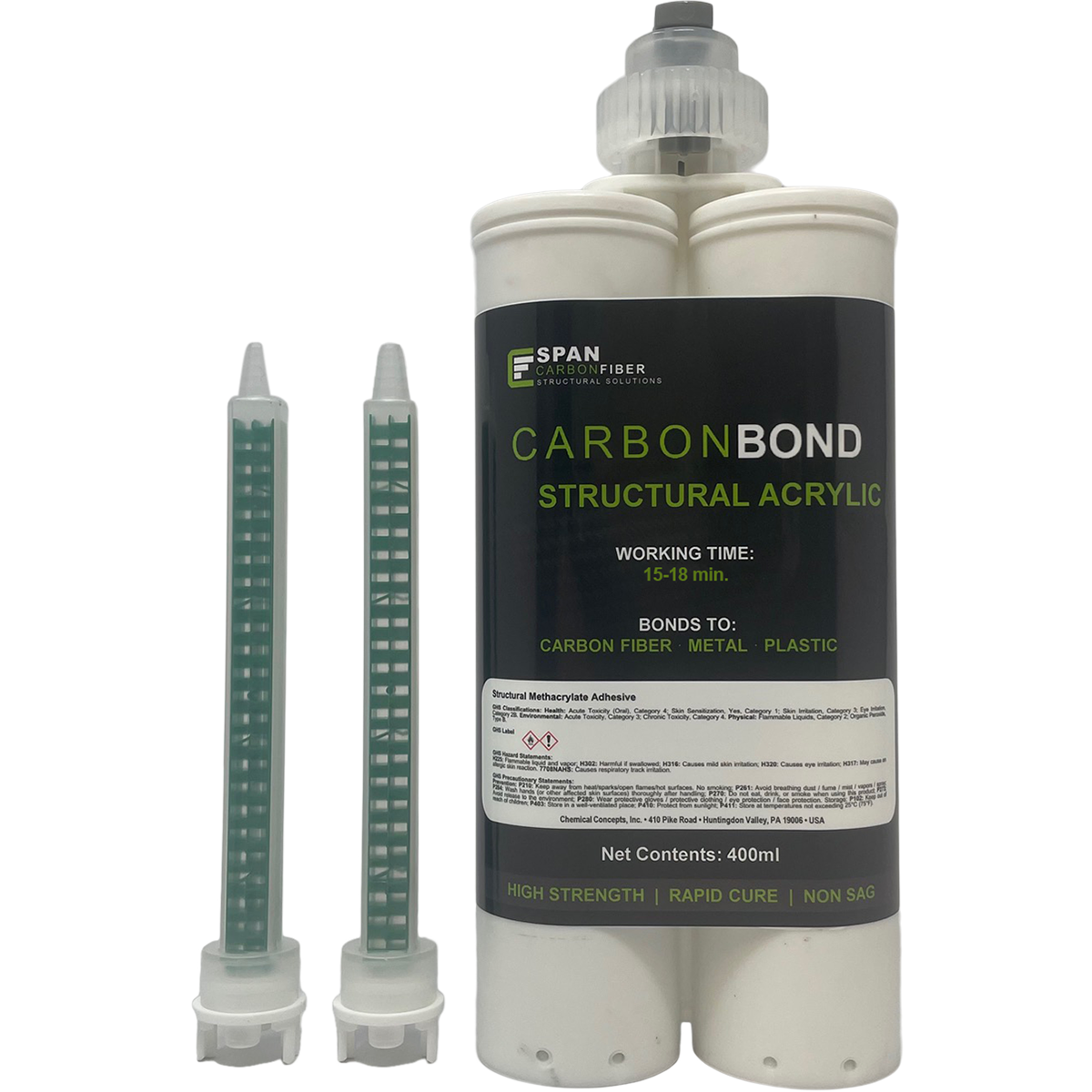 CarbonBond Structural Acrylic Adhesive - Black - 400ml