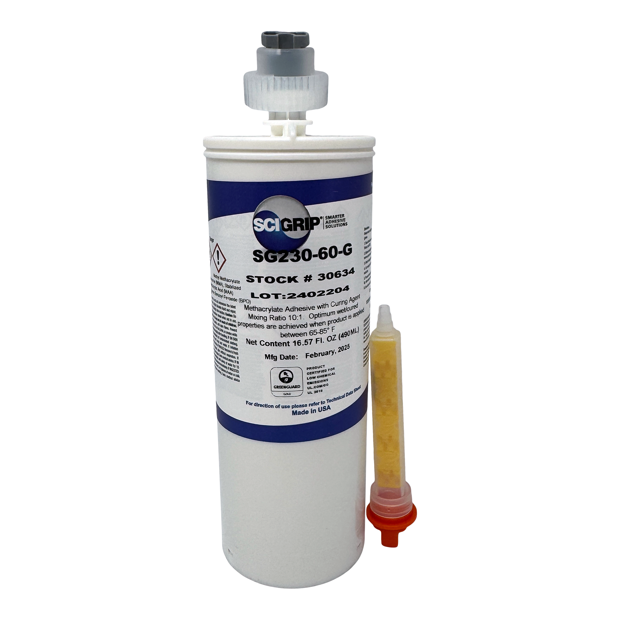 SCIGRIP SG230HV Non-Sag Toughened MMA 10:1 Methacrylate Adhesive - Gray ...